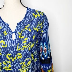 Vintage | Tops | Simi Bohemian Embroidered Patterned Tunic Dress Sm ...